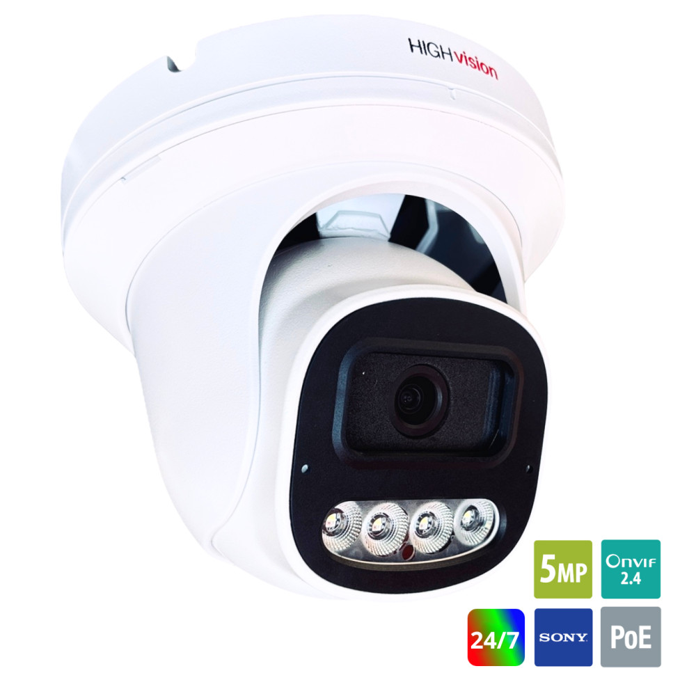HighVision – SD50 Color 24/7 (5MP, Sony, PoE, fém ház) - Hig